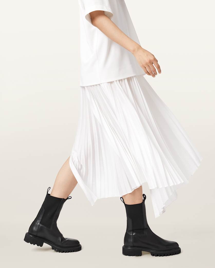Hallie Leather Boots Black | ALLSAINTS US